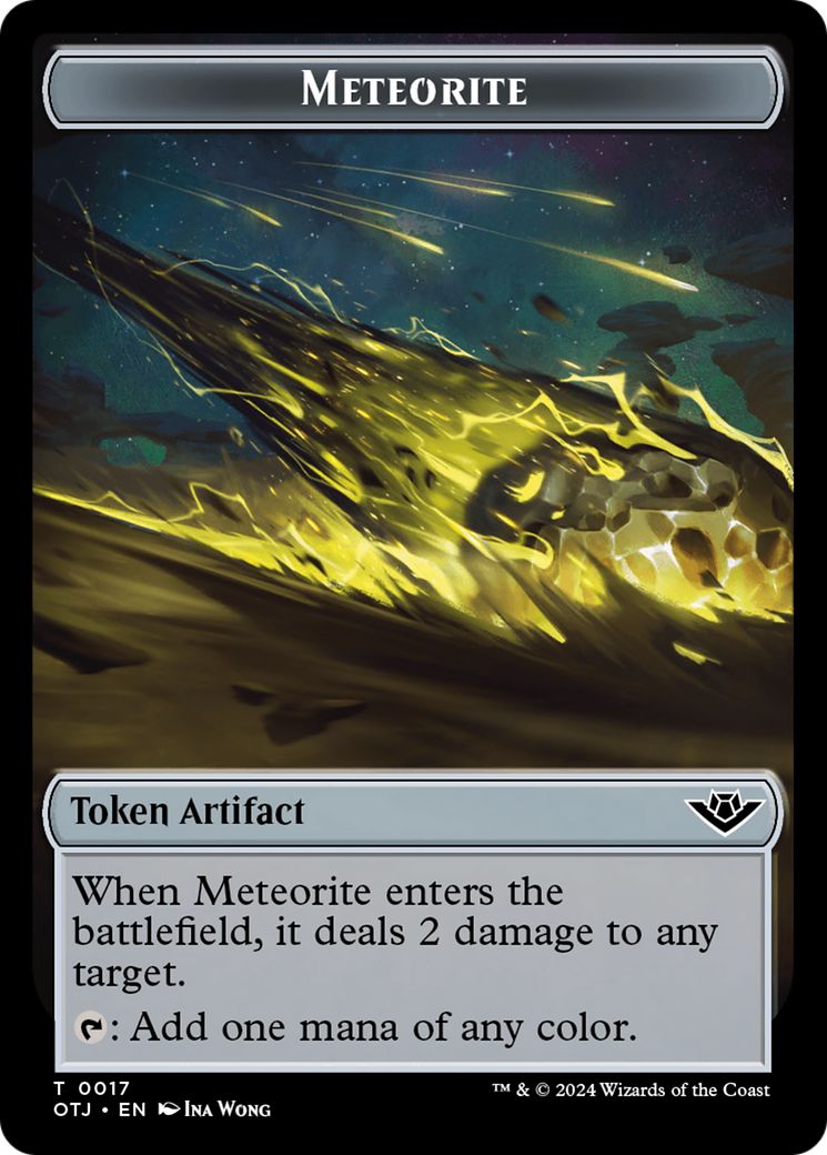 Meteorite // Plot Double-Sided Token [Outlaws of Thunder Junction ...