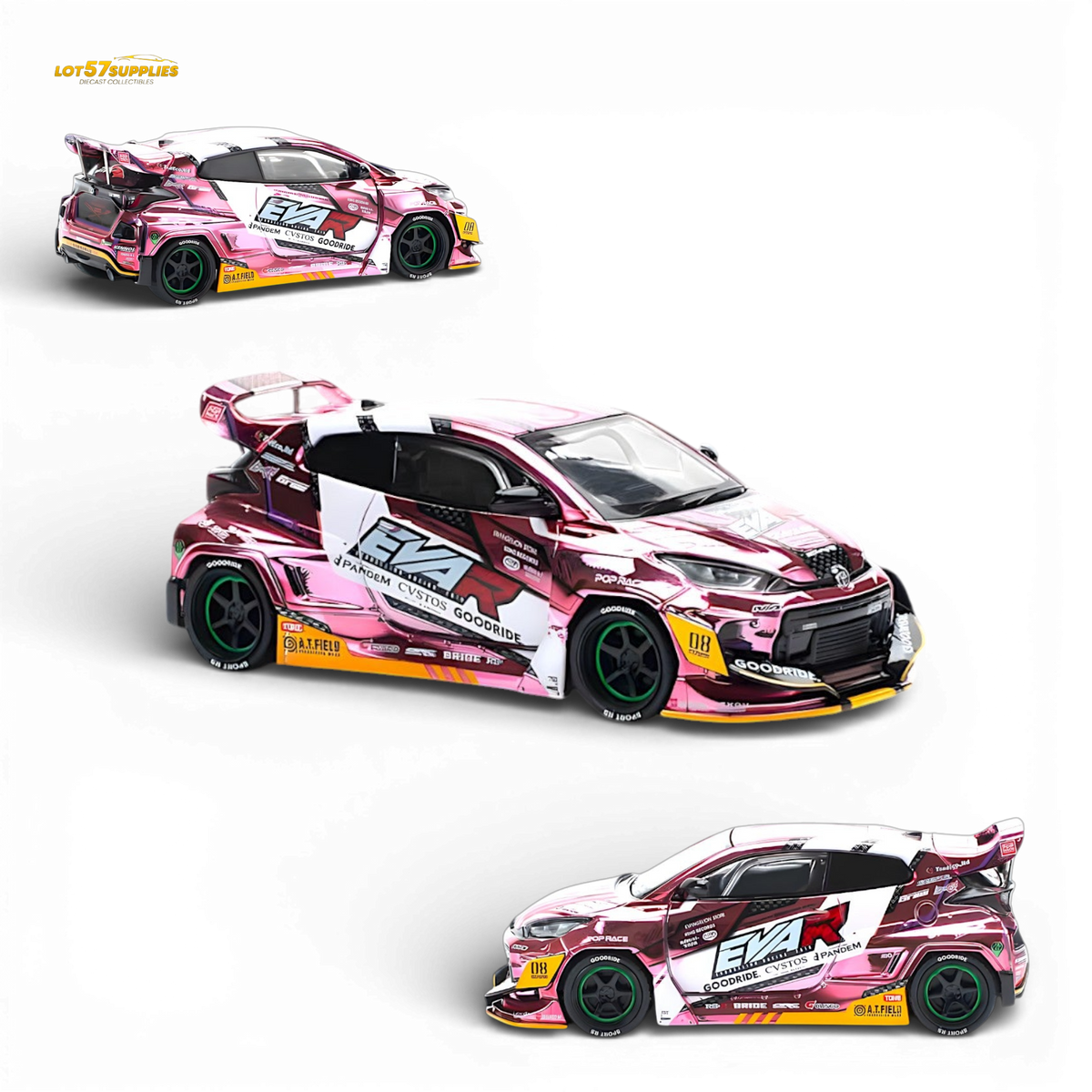 PopRace Toyota GR YARIS Pink EVA RT Production Model 1:64 | Shop Retro ...