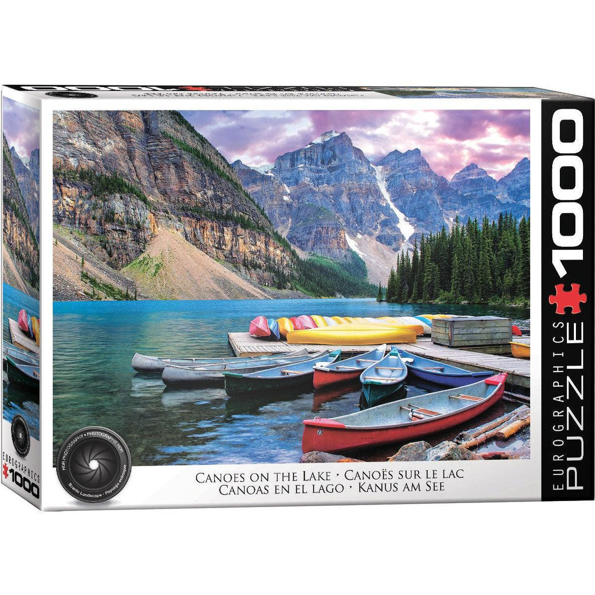 Canoes on the Lake 1000 Piece Jigsaw Puzzle Eurographics | Shop Retro ...