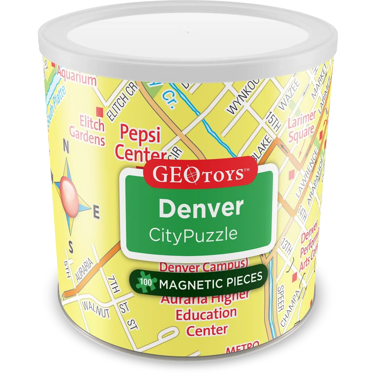 Denver City 100 Piece Magnetic Jigsaw Puzzle Geotoys | Shop Retro Video ...