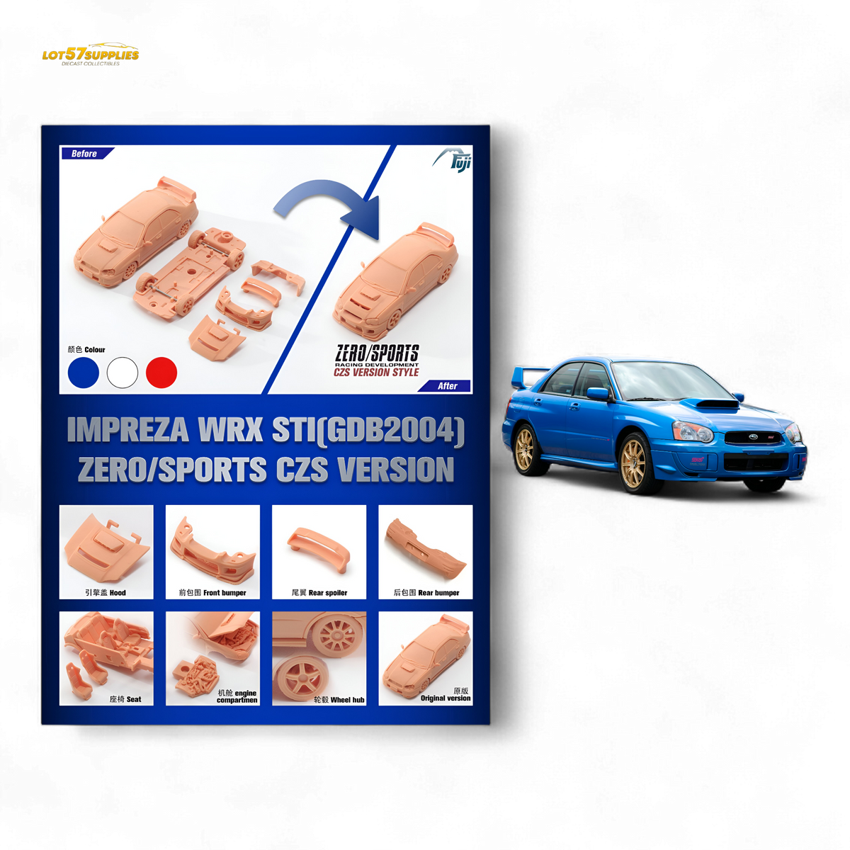 (Pre-Order) Fuji Impreza WRX STi Blobeye 1:64 | Shop Retr... - Retro ...