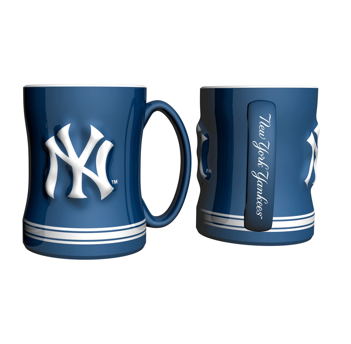 New York Yankees Navy Blue Logo Relief Coffee Mug | Shop Retro Video ...
