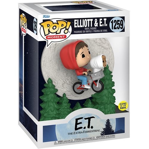 Funko Pop! Moment 1259 E.T. 40th Anniversary - Elliott & E.T. Glow-in ...
