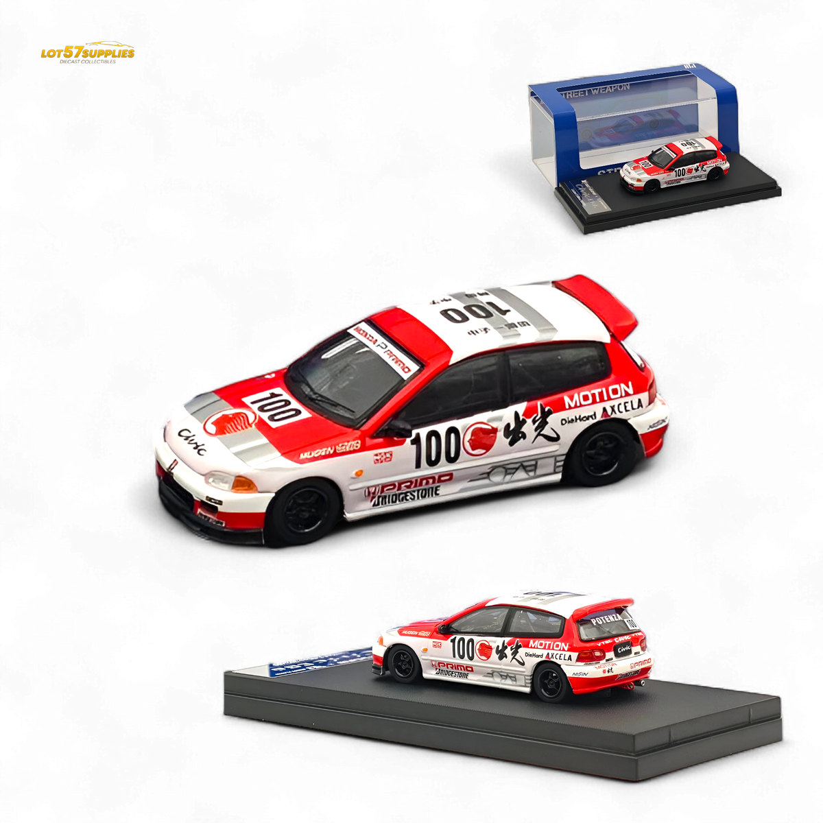 Street Weapon Honda Civic EG6 Idemitsu Street Edition 1:64 | Shop Retro ...